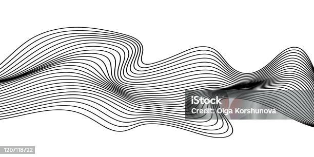 Desain Hitam Dan Putih Latar Belakang Geometris 3d Abstrak Dengan Ilusi