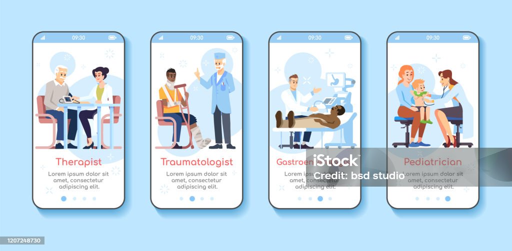 Obatobatan Dan Layanan Kesehatan Onboarding Template Layar Aplikasi