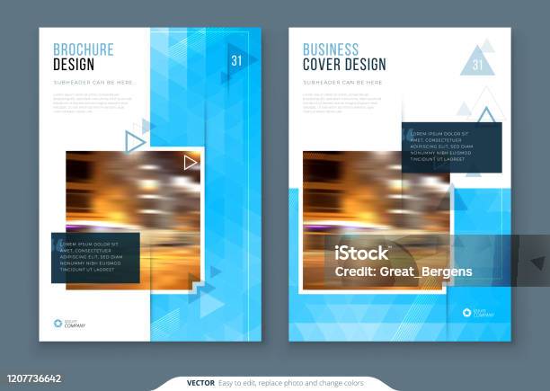 Desain Brosur Templat Sampul A4 Untuk Brosur Laporan Katalog Majalah