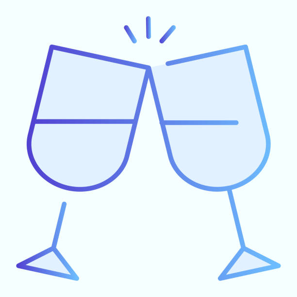 Wine Glasses Clinking Clipart