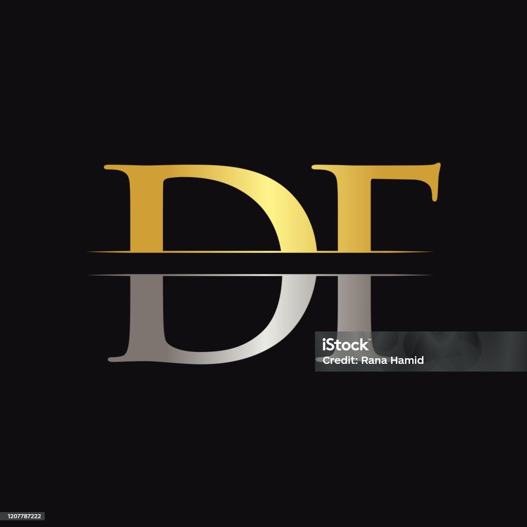 Vektor Desain Logo Huruf Df Awal Dengan Warna Emas Dan Perak Desain ... Vektor Desain Logo Huruf Df Awal Dengan Warna Emas Dan Perak Desain ...