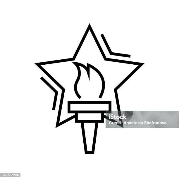 Icône De Ligne De Victoire Daffaires Signe De Concept Illustration De