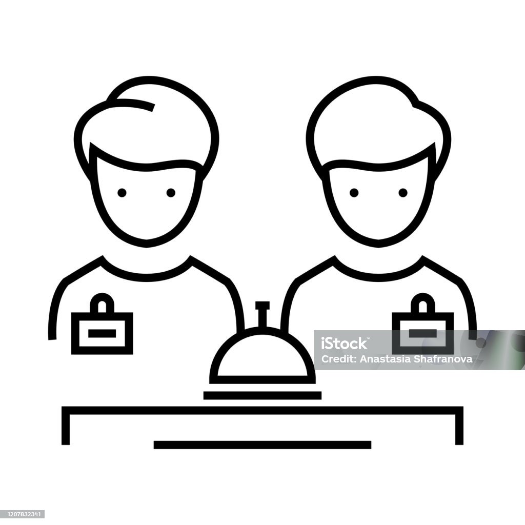 Ikon Garis Opsi Pemblokiran Tanda Konsep Ilustrasi Vektor Kerangka