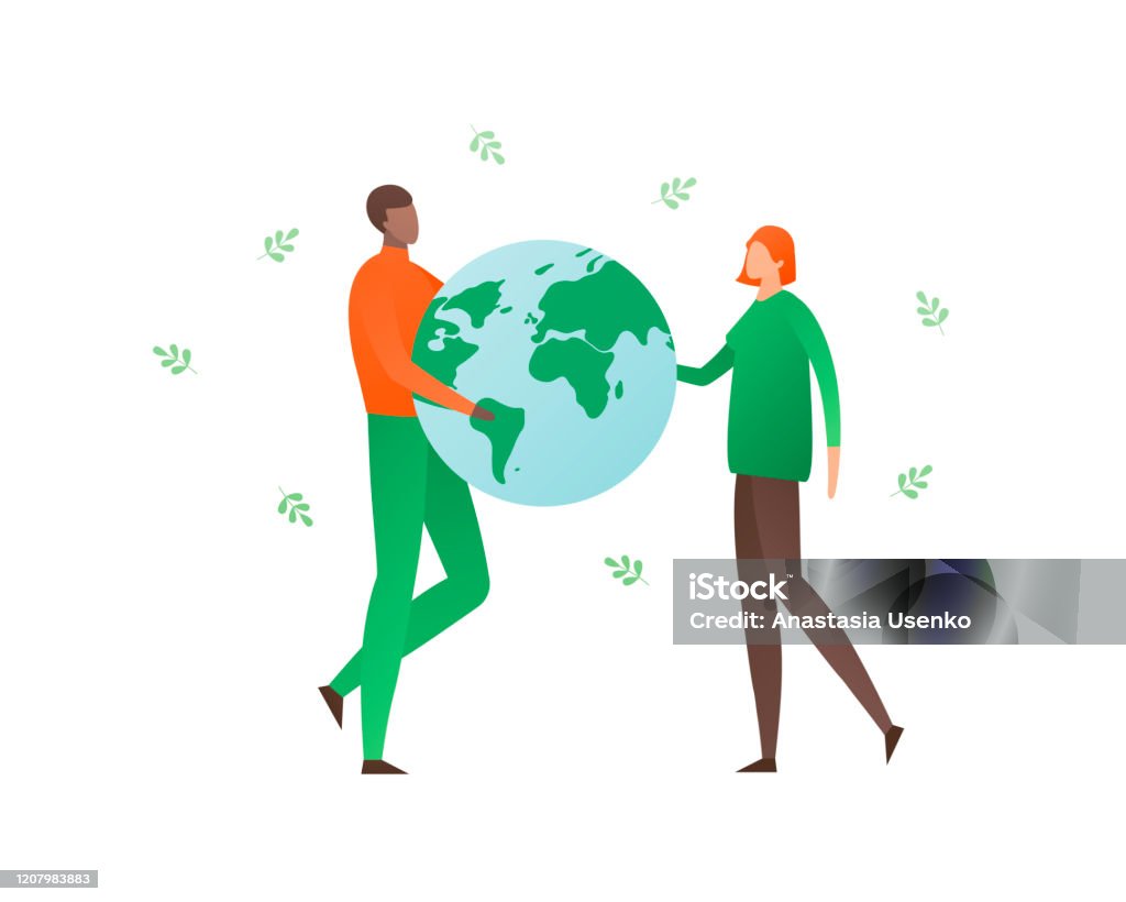 Concept De Protection De Lécologie Illustration Plate De Personne De