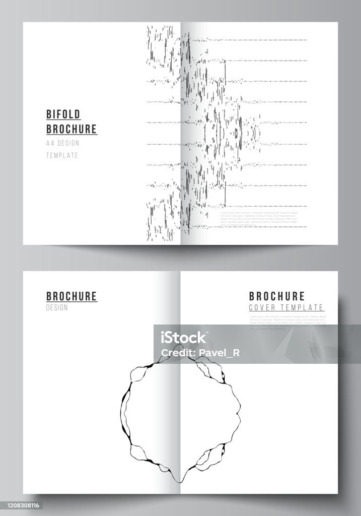 Tata Letak Vektor Dari Dua Templat Desain Mockup Sampul Modern Format