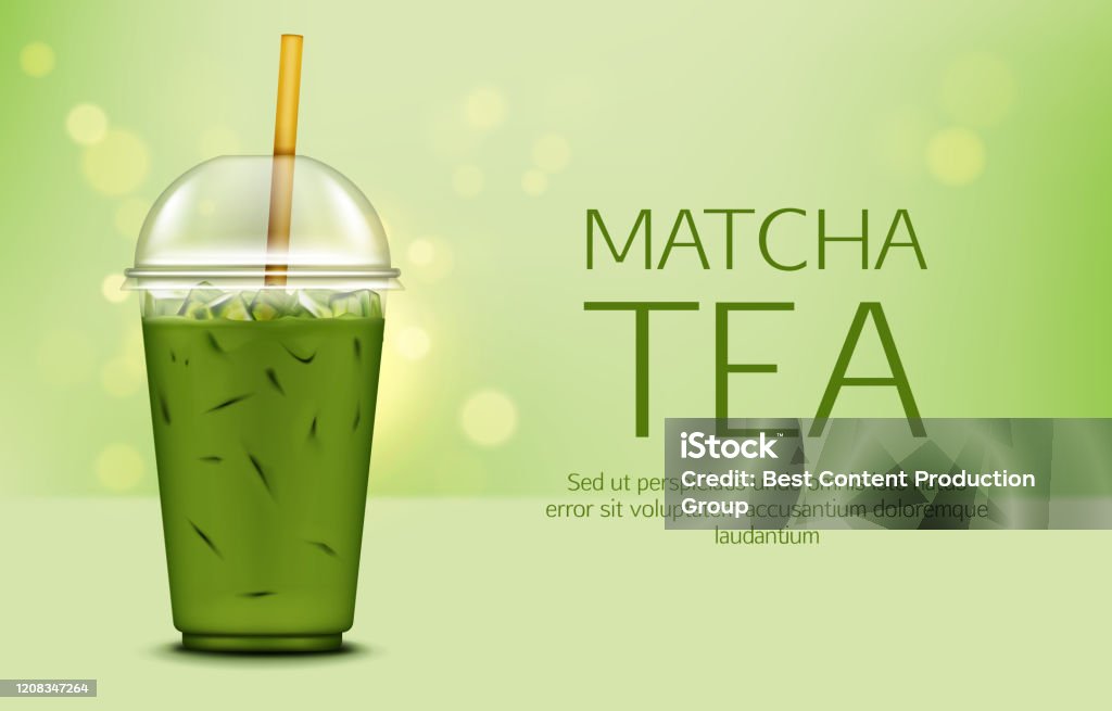 Matcha Teh Hijau Dengan Es Batu Dalam Cangkir Takeaway Ilustrasi Stok ... Matcha Teh Hijau Dengan Es Batu Dalam Cangkir Takeaway Ilustrasi Stok ...