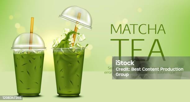 Matcha Teh Hijau Dengan Es Batu Dalam Cangkir Takeaway Ilustrasi Stok ... Matcha Teh Hijau Dengan Es Batu Dalam Cangkir Takeaway Ilustrasi Stok ...