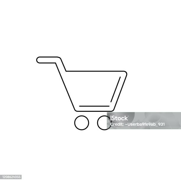 Vecteur Dicône De Ligne Dachat Icône De Chariot Dachat Vecteurs Libres