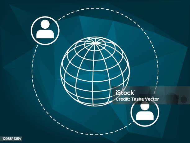 Ilustración De Dos Personas De Las Diferentes Partes Del Mundo