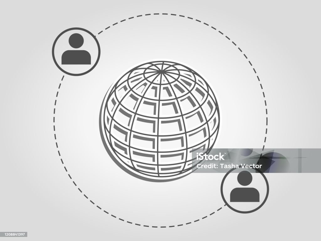 Ilustración De Dos Personas De Las Diferentes Partes Del Mundo
