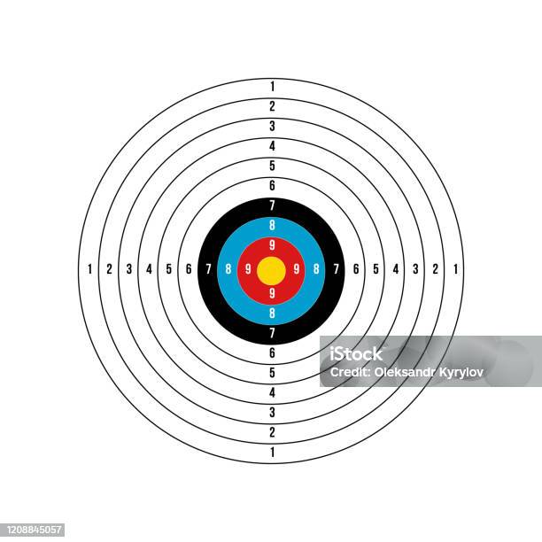 Menembak Target Memanah Yang Bisa Dicetak Ilustrasi Stock Vector ... Menembak Target Memanah Yang Bisa Dicetak Ilustrasi Stock Vector ...