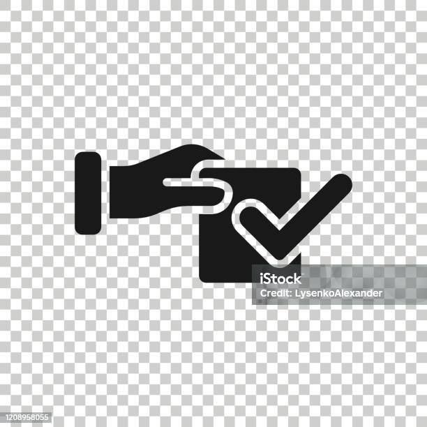 Icône De Vote Dans Le Modèle Plat Illustration De Vecteur De Boîte De