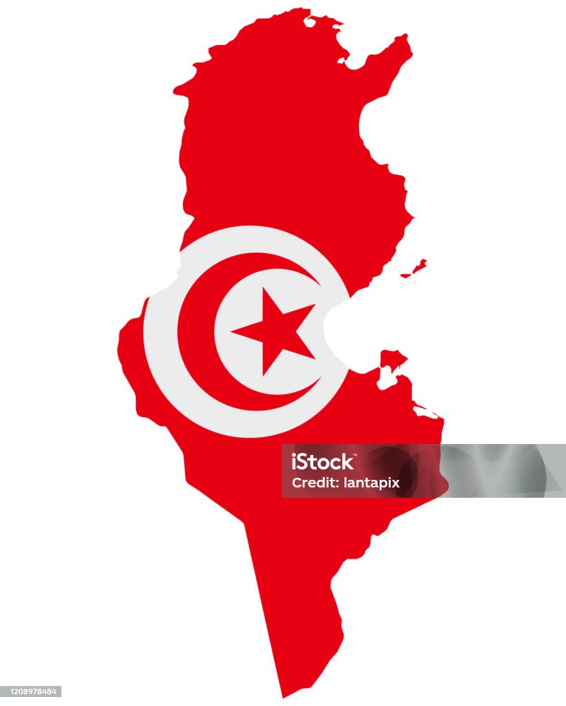 Flag In Map Of Tunisia Stock Illustration Download Image Now