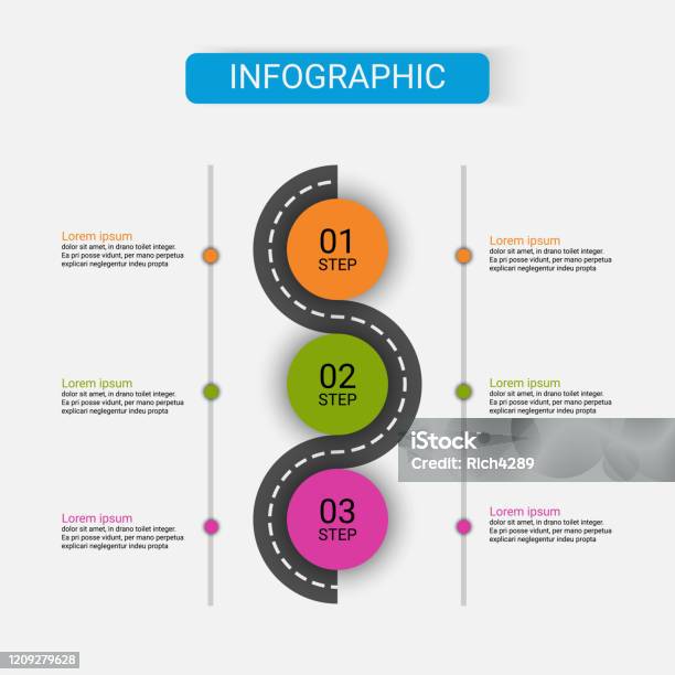Modèle Dinfographie Daffaires De Présentation Avec 3 Options Vecteurs