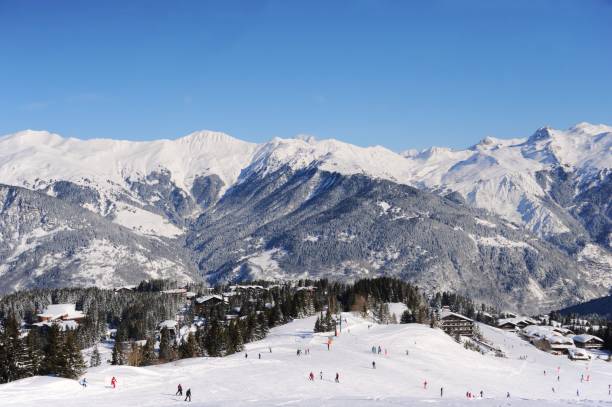 Clouds over an empty ski run | Free Stock Image - Barnimages