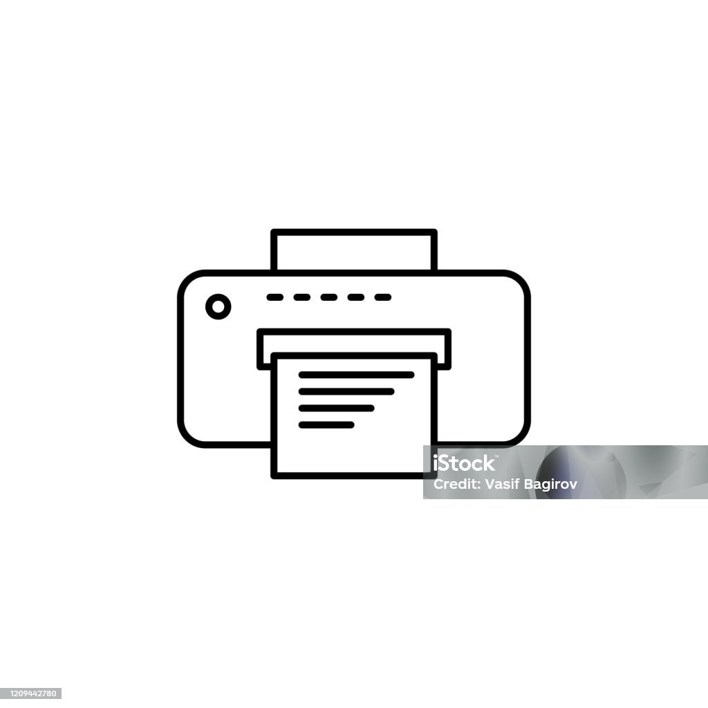 Icône Vectorielle Dimprimante Symbole Dimpression De Document