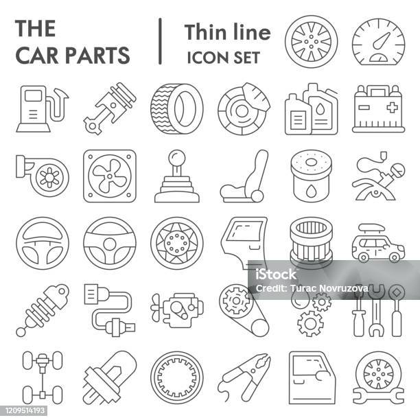 Ensemble Dicônes De Ligne Mince De Pièces De Voiture Collection De