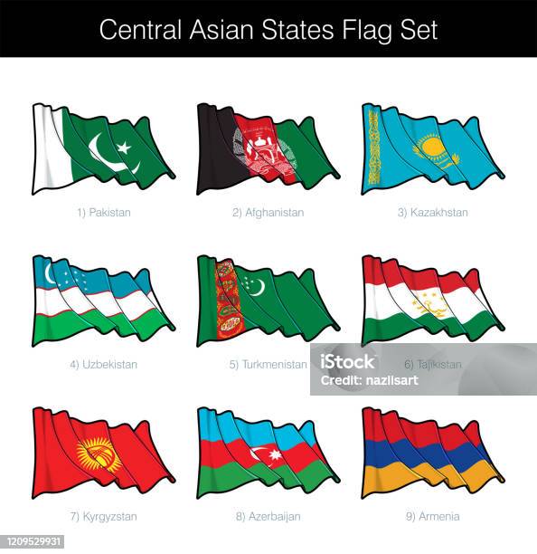 Negaranegara Asia Tengah Melambaikan Bendera Set Ilustrasi Stok - Unduh ... Negaranegara Asia Tengah Melambaikan Bendera Set Ilustrasi Stok - Unduh ...