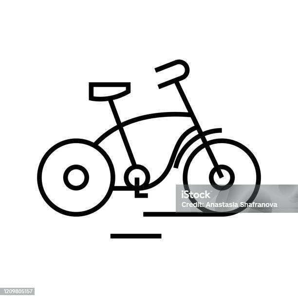 Vieille Icône De Ligne De Bycicle Signe De Concept Illustration De