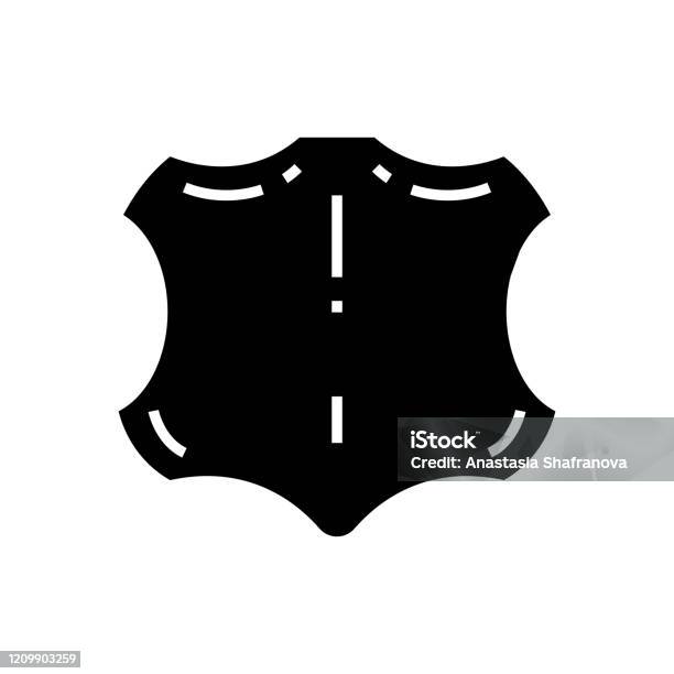 Vetores De Ícone Preto De Couro Ilustração Conceitual Símbolo Plano