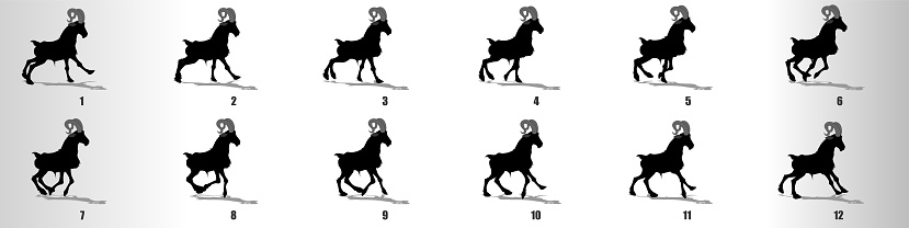 Goat Run Siklus Animasi Bingkai Siluet Loop Animasi Urutan Sprite ... Goat Run Siklus Animasi Bingkai Siluet Loop Animasi Urutan Sprite ...