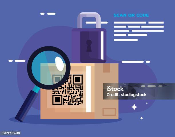 Qr Code Box Lupe And Padlock Vector Design Qr Code Box Lupe And Padlock ... Qr Code Box Lupe And Padlock Vector Design Qr Code Box Lupe And Padlock ...