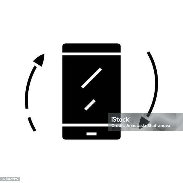 Icône Noire Dapplication Mobile Illustration De Concept Symbole Plat De