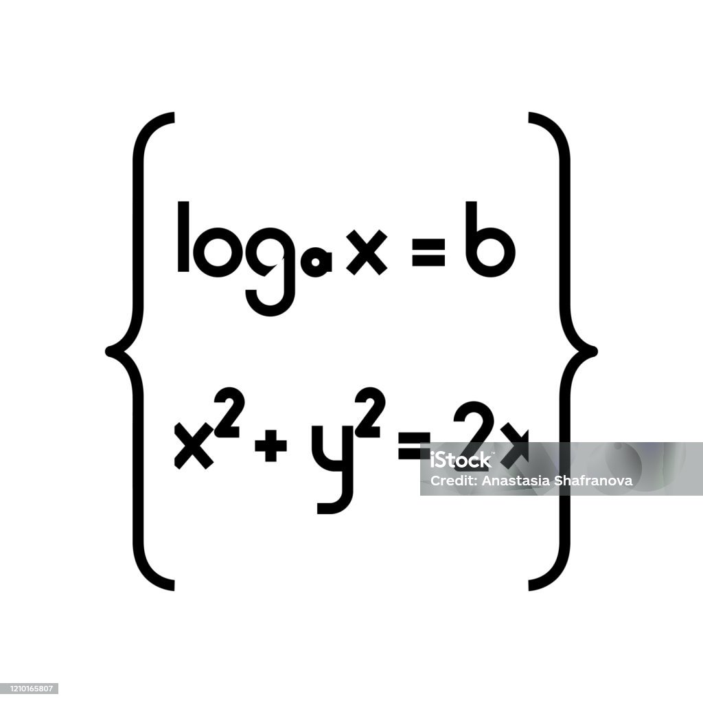 Vetores De Funções Matemáticas Ícone Negro Ilustração Conceitual