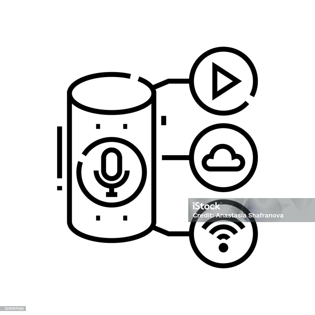 Ikon Garis Kontrol Sistem Tanda Konsep Ilustrasi Vektor Kerangka Simbol