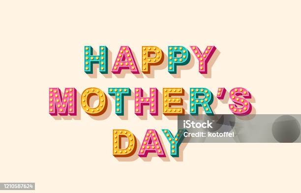 Happy Mothers Day Card Stock Illustration Download Image Now Text