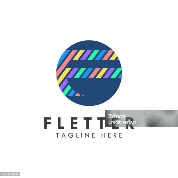 Logo De Lettre Dalphabet F Et Modèle De Conception Dicône Vecteurs