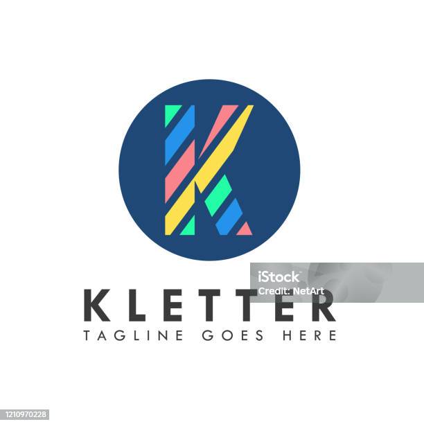 Logo De Lettre Dalphabet K Et Modèle De Conception Dicône Vecteurs