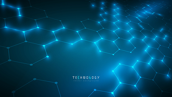 Blue Connection Hexagon Technology Cyberspace Abstract Vector ... Blue Connection Hexagon Technology Cyberspace Abstract Vector ...