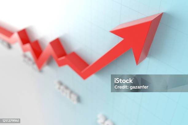 Red Arrow Moving Up Over Graph Background Stock Photo Stock Photo ... Red Arrow Moving Up Over Graph Background Stock Photo Stock Photo ...