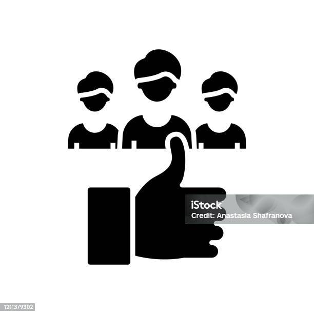 Licône Noire De Résultats Déquipe Illustration De Concept Symbole Plat