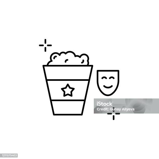 Ikon Popcorn Garis Sederhana Garis Besar Elemen Vektor Teater Untuk Ui ... Ikon Popcorn Garis Sederhana Garis Besar Elemen Vektor Teater Untuk Ui ...