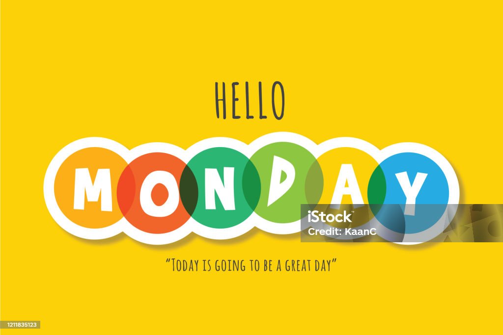 Hello Monday Lettering Stock Illustration Stock Illustration Download