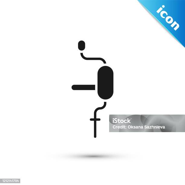 Icône De Perceuse Grise De Main Isolée Sur Le Fond Blanc Illustration