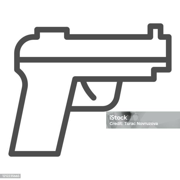 Ikon Garis Pistol Senjata Api Atau Pistol Simbol Senjata Gangster Gaya ... Ikon Garis Pistol Senjata Api Atau Pistol Simbol Senjata Gangster Gaya ...