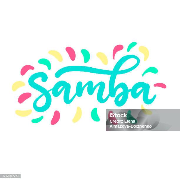 Ilustrasi Vektor Huruf Kelas Tari Samba Template Desain Untuk Spanduk
