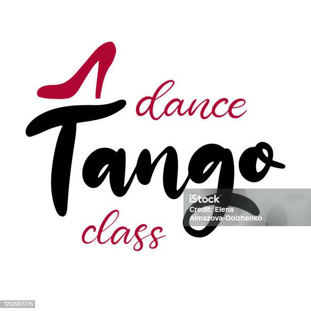 Tango Kelas Tari Huruf Vektor Ilustrasi Template Desain Untuk Spanduk