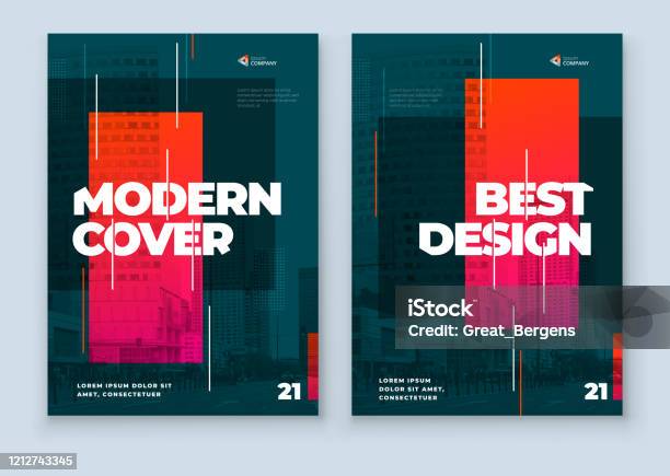 Desain Brosur Gelap Templat Sampul A4 Untuk Brosur Laporan Katalog