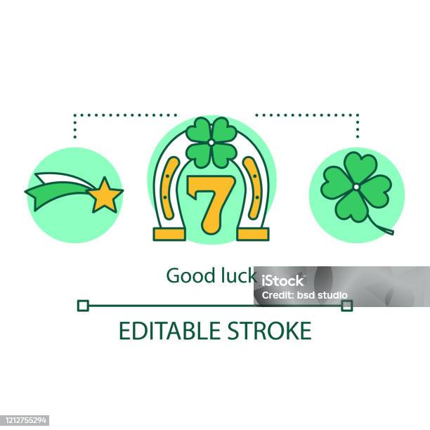 Good Luck Concept Icoon Het Idee Dunne Lijnillustratie Van Het Fortuin ... Good Luck Concept Icoon Het Idee Dunne Lijnillustratie Van Het Fortuin ...