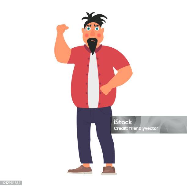 Lhomme En Colère Exprime Ses Émotions Négatives Illustration De Vecteur