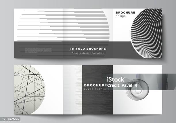 Tata Letak Vektor Format Persegi Mencakup Template Desain Untuk Brosur