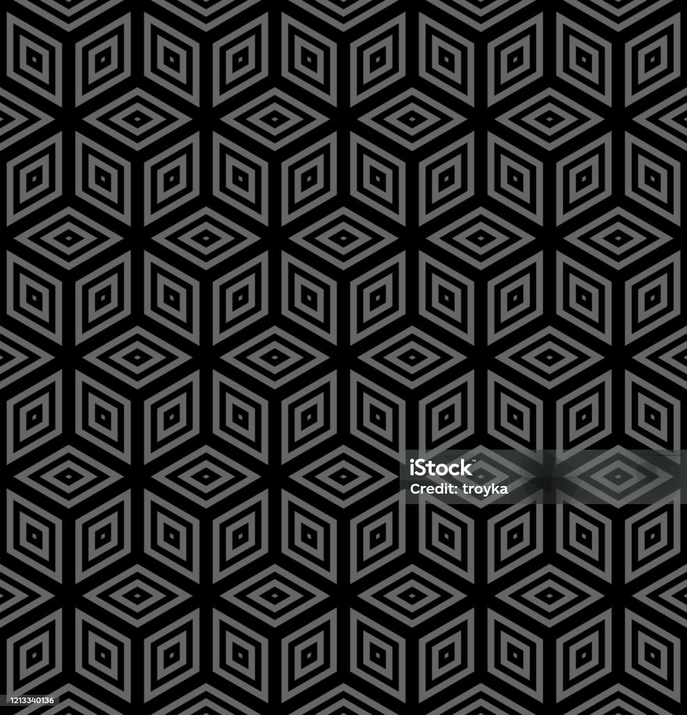 Seamless Geometris Segi Enam Dan Berlian Pola Ilustrasi Stok Unduh
