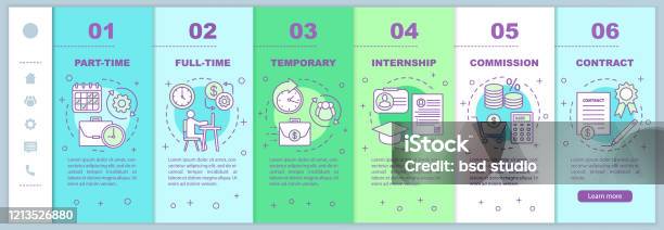 Jenis Pekerjaan Orientasi Halaman Web Seluler Vektor Template Paruh