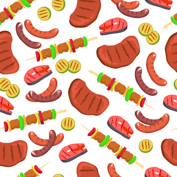 110 Recette Brochette Poulet Illustrations Graphiques Vectoriels
