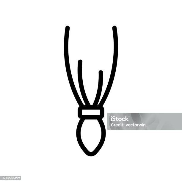 Vecteur Dicône De Tresse Illustration De Symbole De Contour Disolement