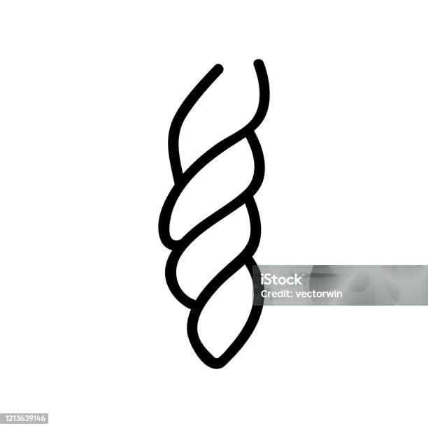 Vecteur Dicône De Tresse Illustration De Symbole De Contour Disolement